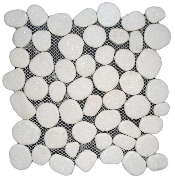 Sliced Ivory Pebble Tile – Pebble Tile Mosaics