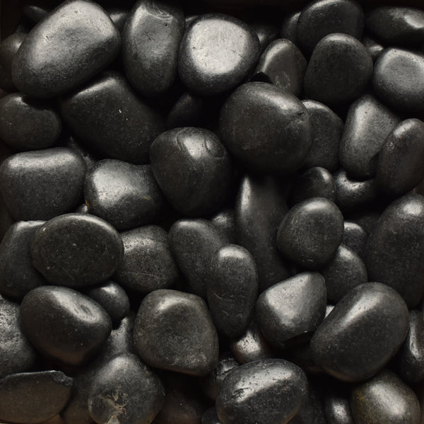 Black Polished Pebble 1 ½-2 ½" – Pebble Tile Mosaics