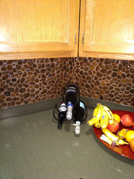 Polished Red Pebble Tile – Pebble Tile Mosaics