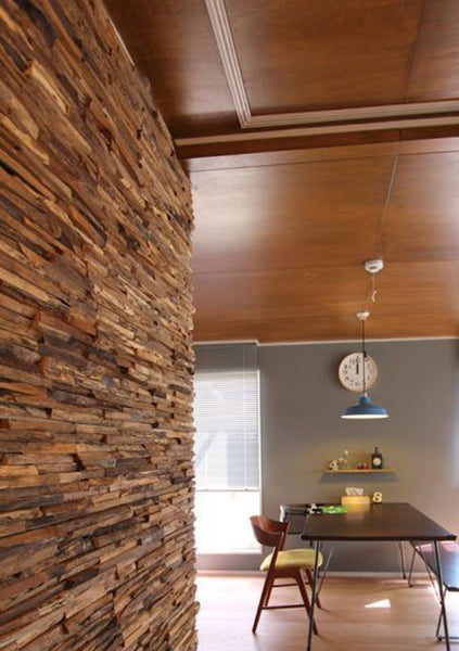 Recycled Teak Exotic Cladding – Pebble Tile Mosaics