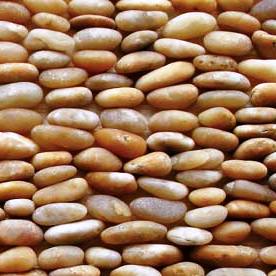 Standing Polished Yellow Pebble Tile, 4"x12" – Pebble Tile Mosaics